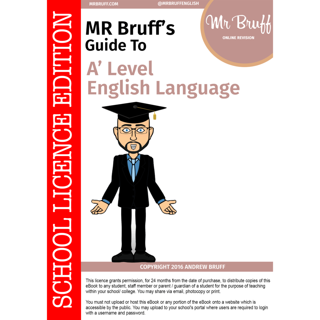Mr Bruff’s Guide to GCSE English Language 4th Edition– School Licence ...